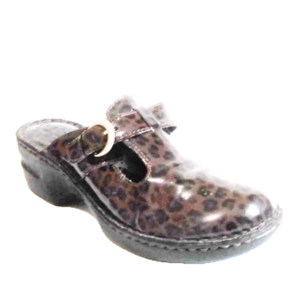 b.o.c. | Shoes | Boc Woman Leopard Animal Print Clogs Mules Slip On ...